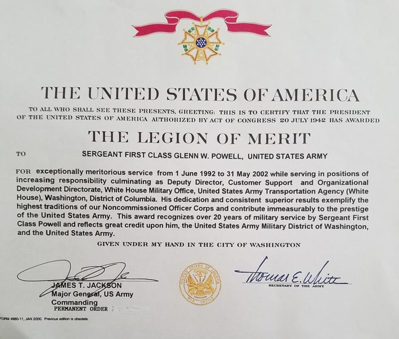 The Legion of Merit (LOM) – Home of Glenn W. Powell